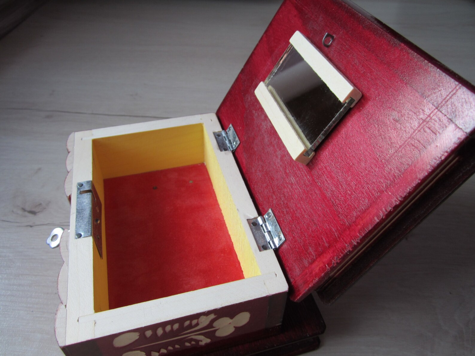 Wooden Puzzle Secret Jewelry Box W Secret Compartment Red - Etsy
