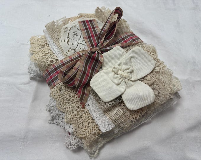 French Antique Lace Bundle – Shabby Chic Textile Collection - Etsy
