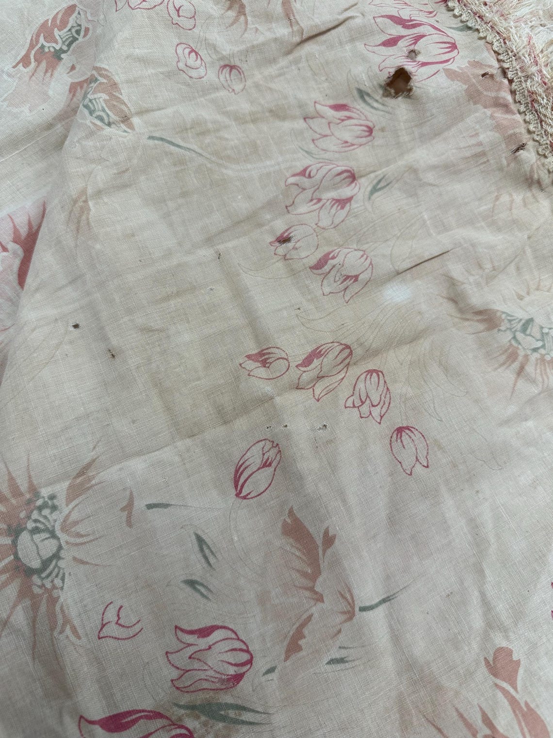 Antique French Art Nouveau Floral Fabric | Sold by the Fat Quarter | C ...
