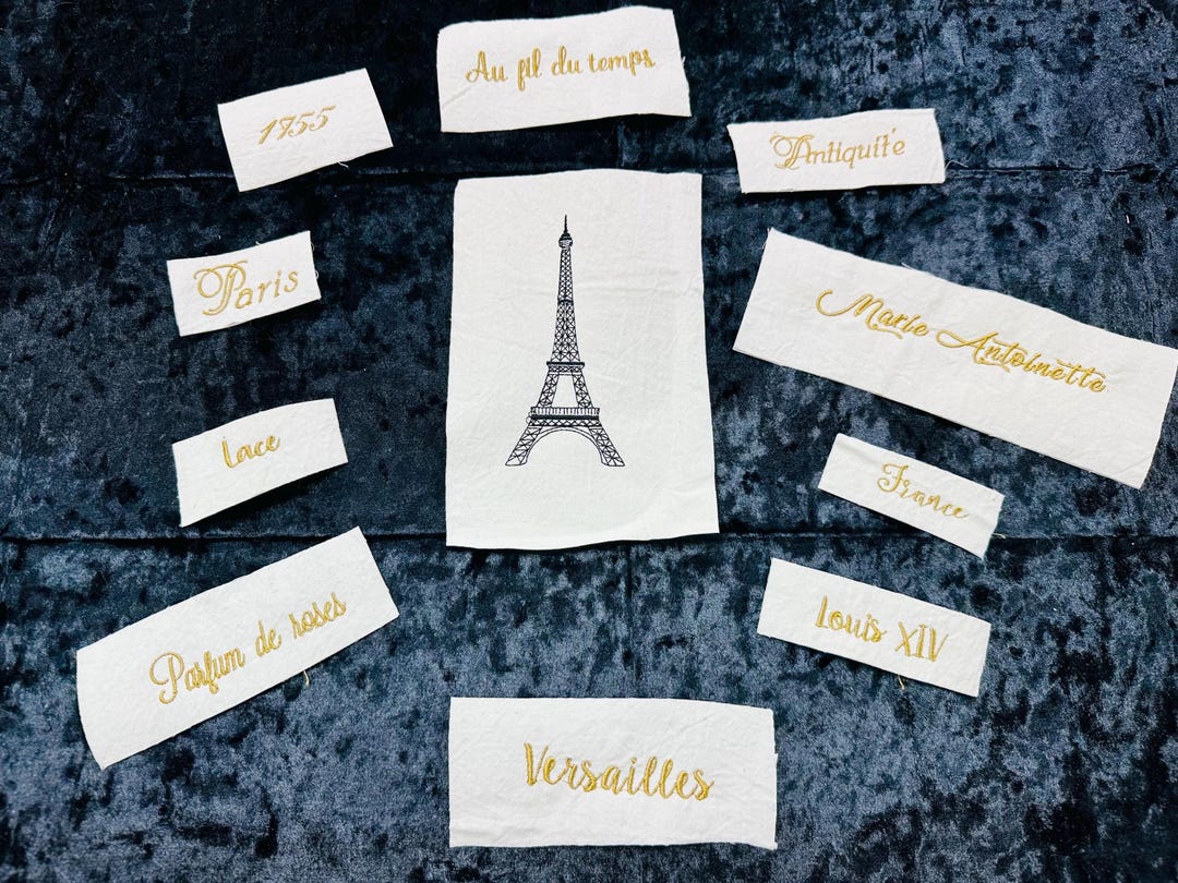 Marie Antoinette Gold Embroidered Words - Etsy