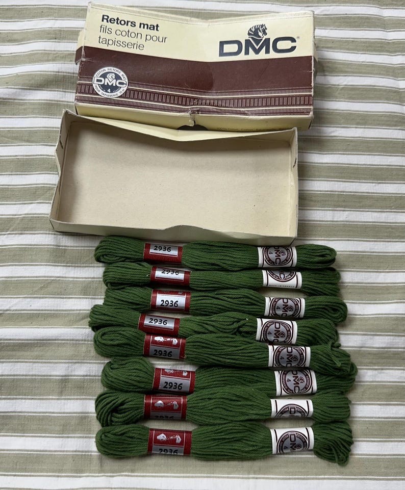 Vintage French DMC Tapestry Thread Boxes – Retors Mat Cotton – With Needle - Etsy