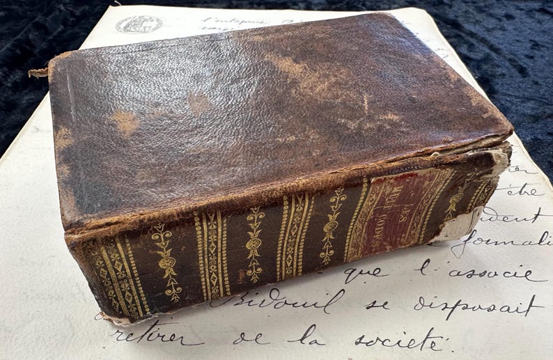 Antique French "huit Codes" Leather Book 1835 Paris | Mini Law Book ...