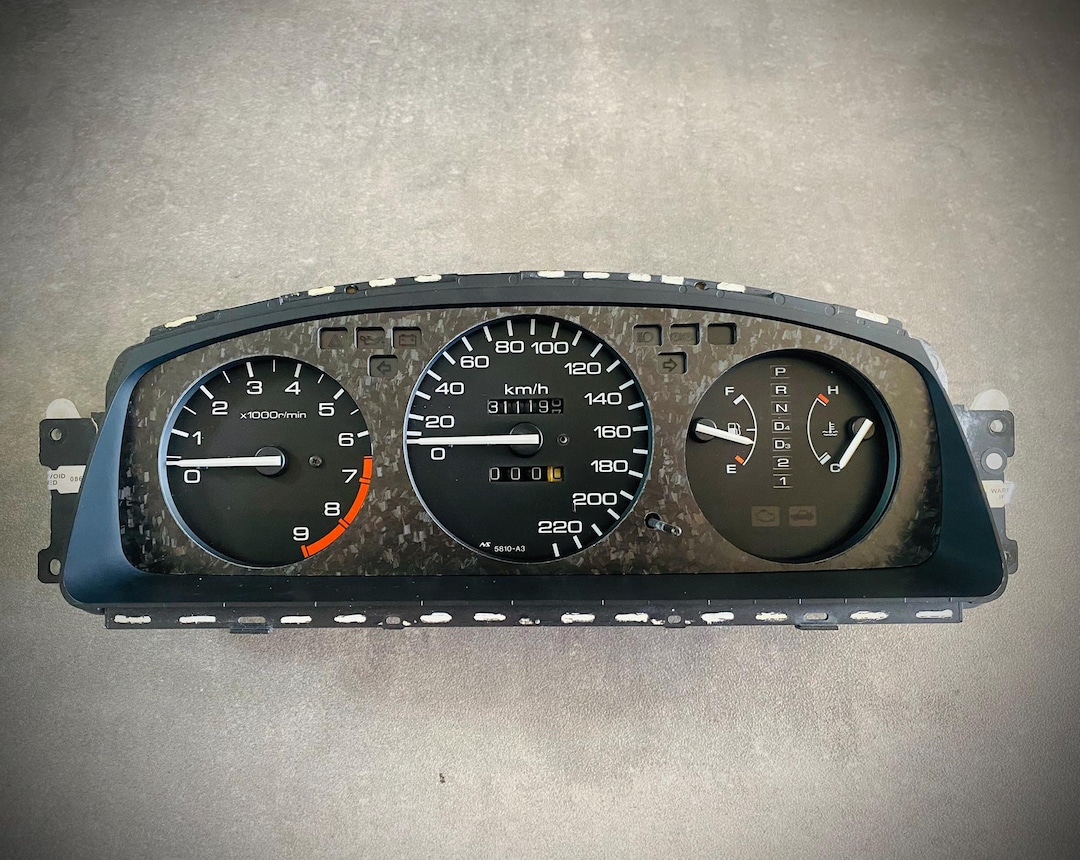 Real Forged Carbon Fiber Gauge Cluster Bezel Skin for Honda Civic 5th ...