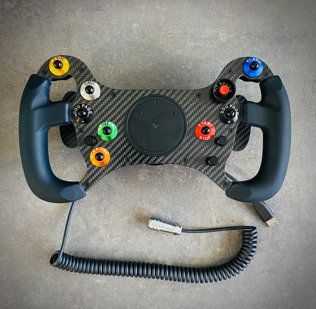 Sim Racing AMG GT3 GT4 Custom Steering Wheel Carbon Fiber and Silicone ...