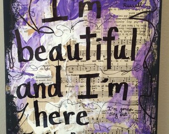 Purple Music Art | Etsy