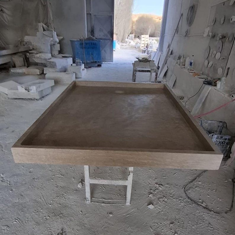 Handcrafted Travertine Shower Tray – Natural Stone Shower Base | Luxury ...