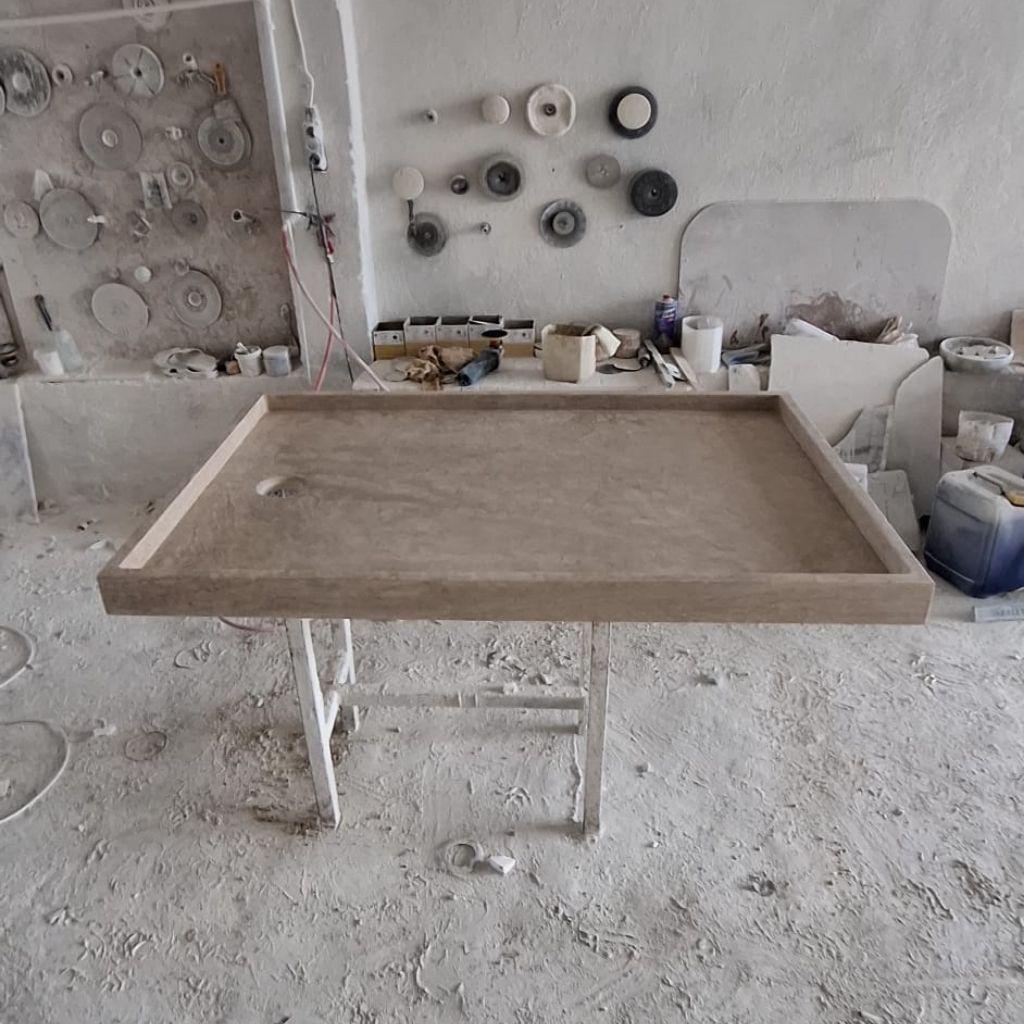 Handcrafted Travertine Shower Tray – Natural Stone Shower Base | Luxury ...