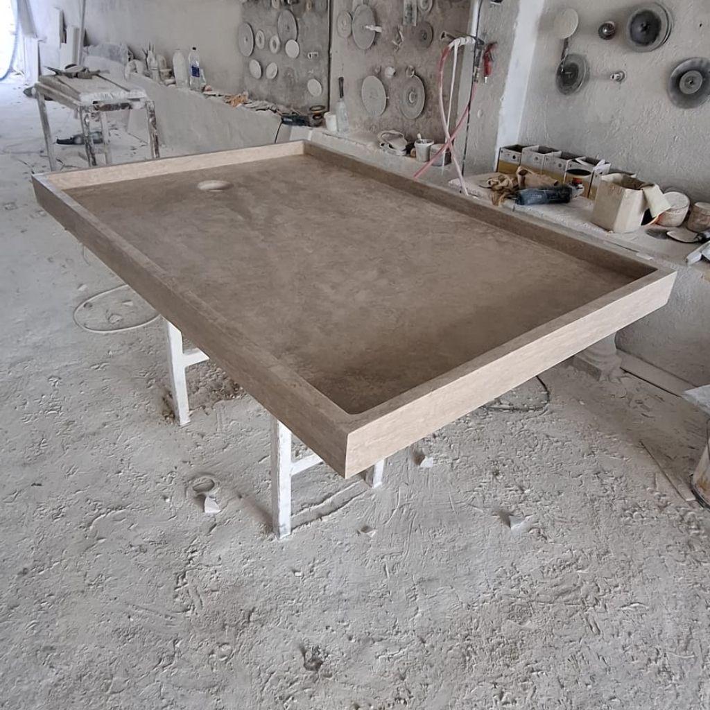 Handcrafted Travertine Shower Tray – Natural Stone Shower Base | Luxury ...