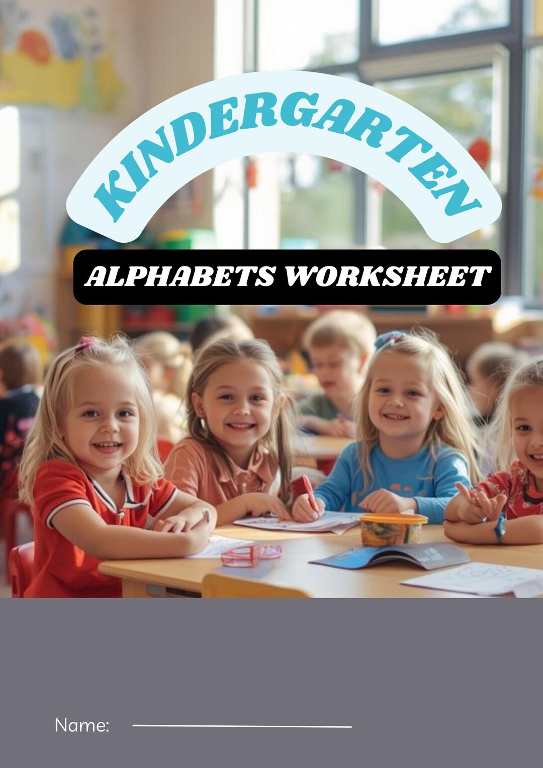 Kindergarten Alphabet Tracing Workbook: A–Z Letter Formation, Animal ...