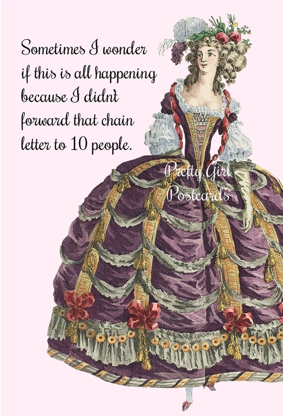 funny-chain-letter-postcard-sometimes-i-etsy