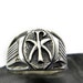 Sterling Silver Men's Ring Chi Rho Symbol Christogram Handmade Heavy ...