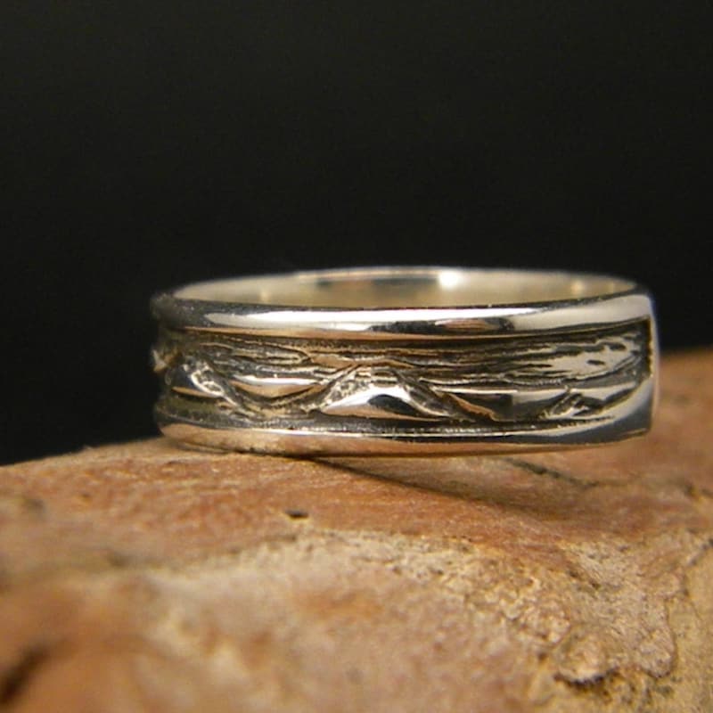 Rustic Silver Ring - Etsy