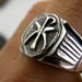 Sterling Silver Men's Ring Chi Rho Symbol Christogram Handmade Heavy ...