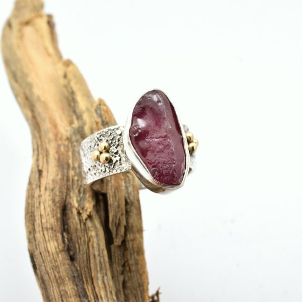 Raw Ruby Ring - Etsy