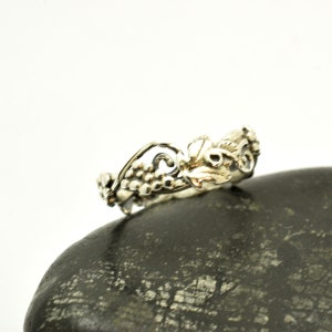 Silver Vine Stack Ring, Vines Branch Wavy Stacking Ring in Sterling ...