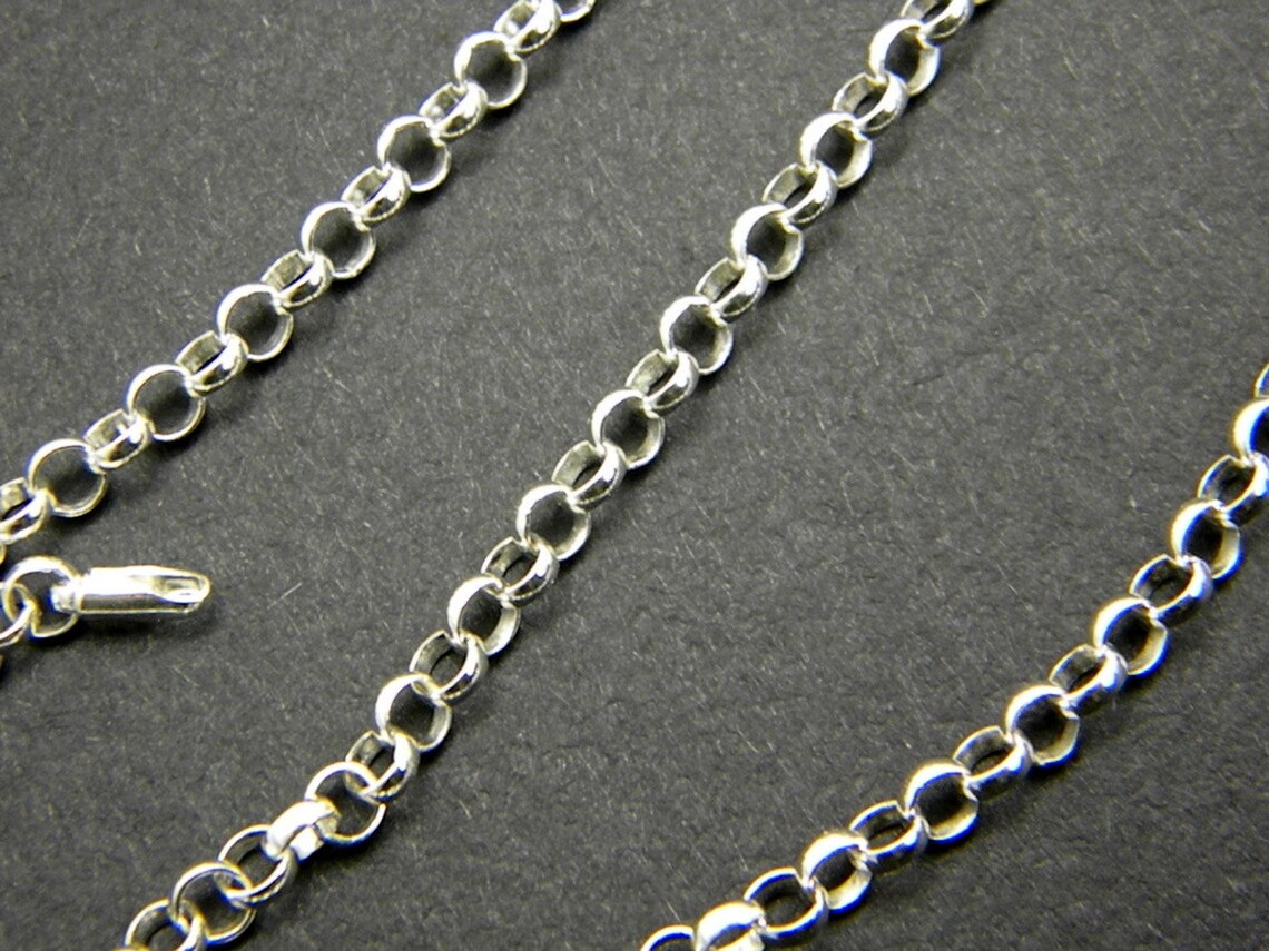 Sterling Silver Rolo Chain Unisex Heavy Link Chain Silver - Etsy