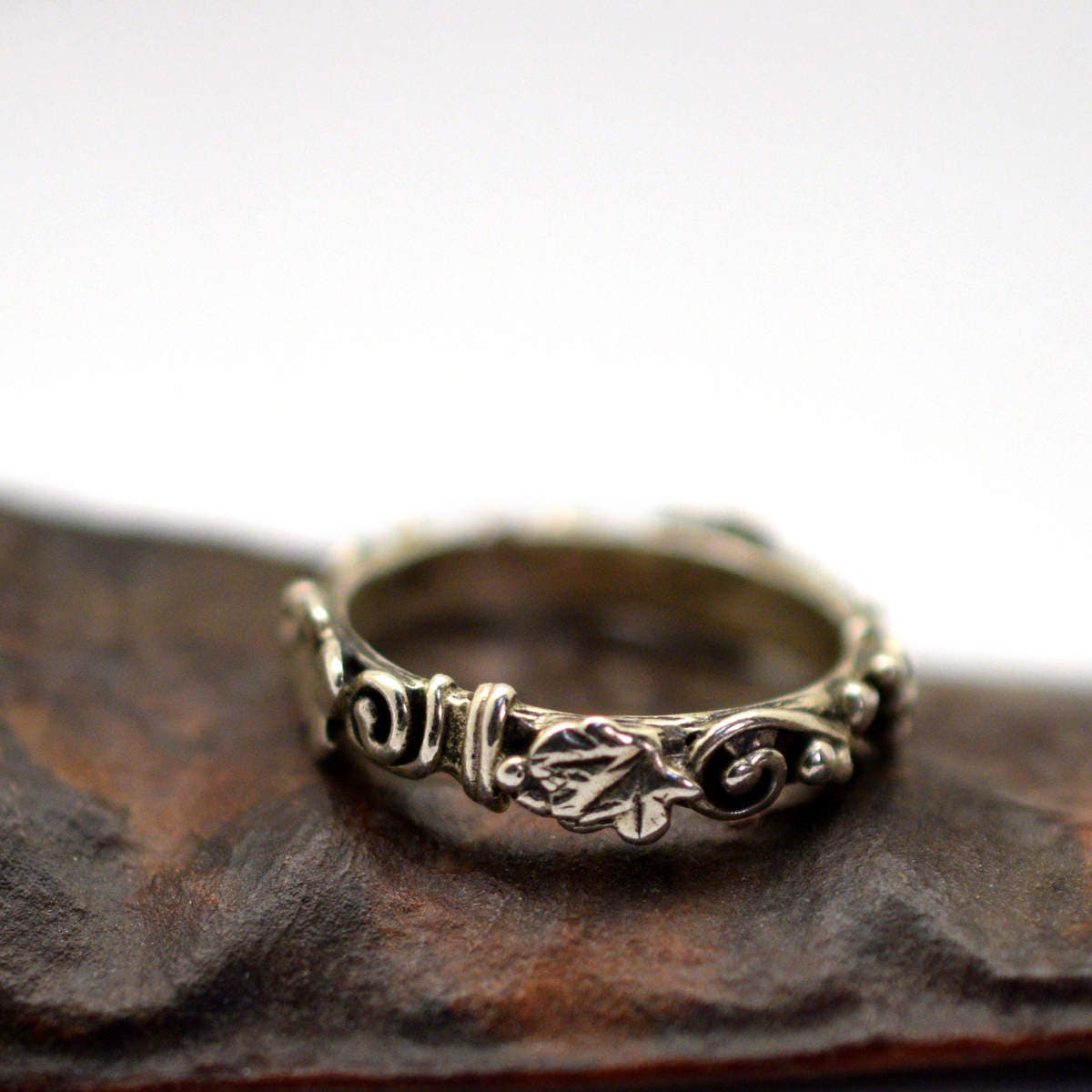 Silver Vine Stack Ring Vines Branch Stacking Ring in Sterling | Etsy