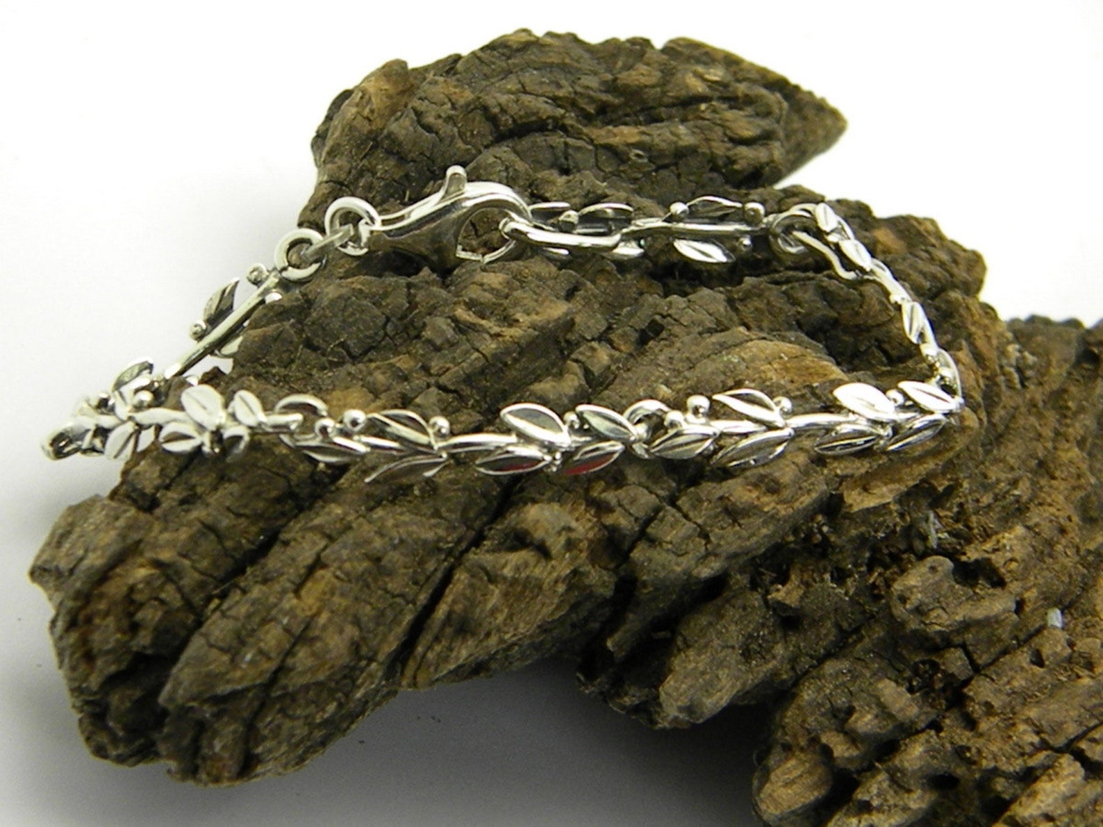 Sterling Silver Bracelet Olive Branch Olive Leaves Bangle - Etsy