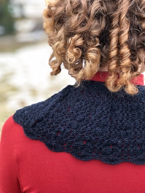 Crochet Pattern PDF for Eyelet Style Lace Collar, Crochet Collar ...