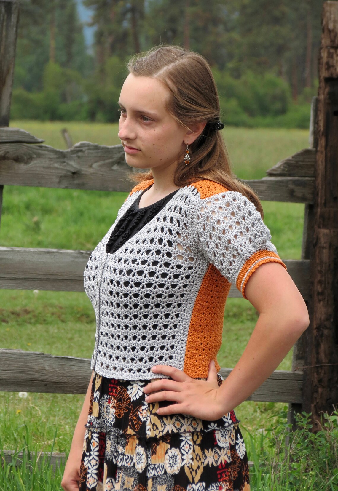 1940s Retro Styled Colorblock Crochet Cardigan Size M - Etsy