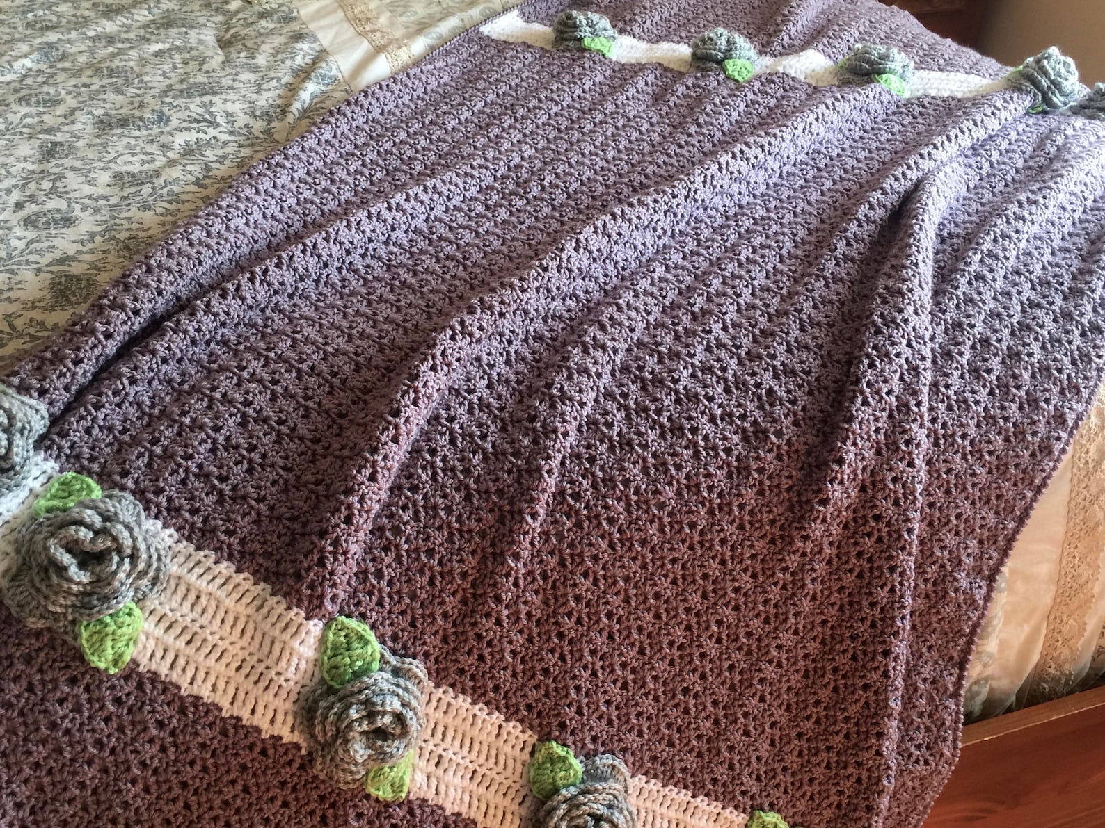 Crochet Pattern PDF for Cabbage Rose Afghan Victorian Rose - Etsy