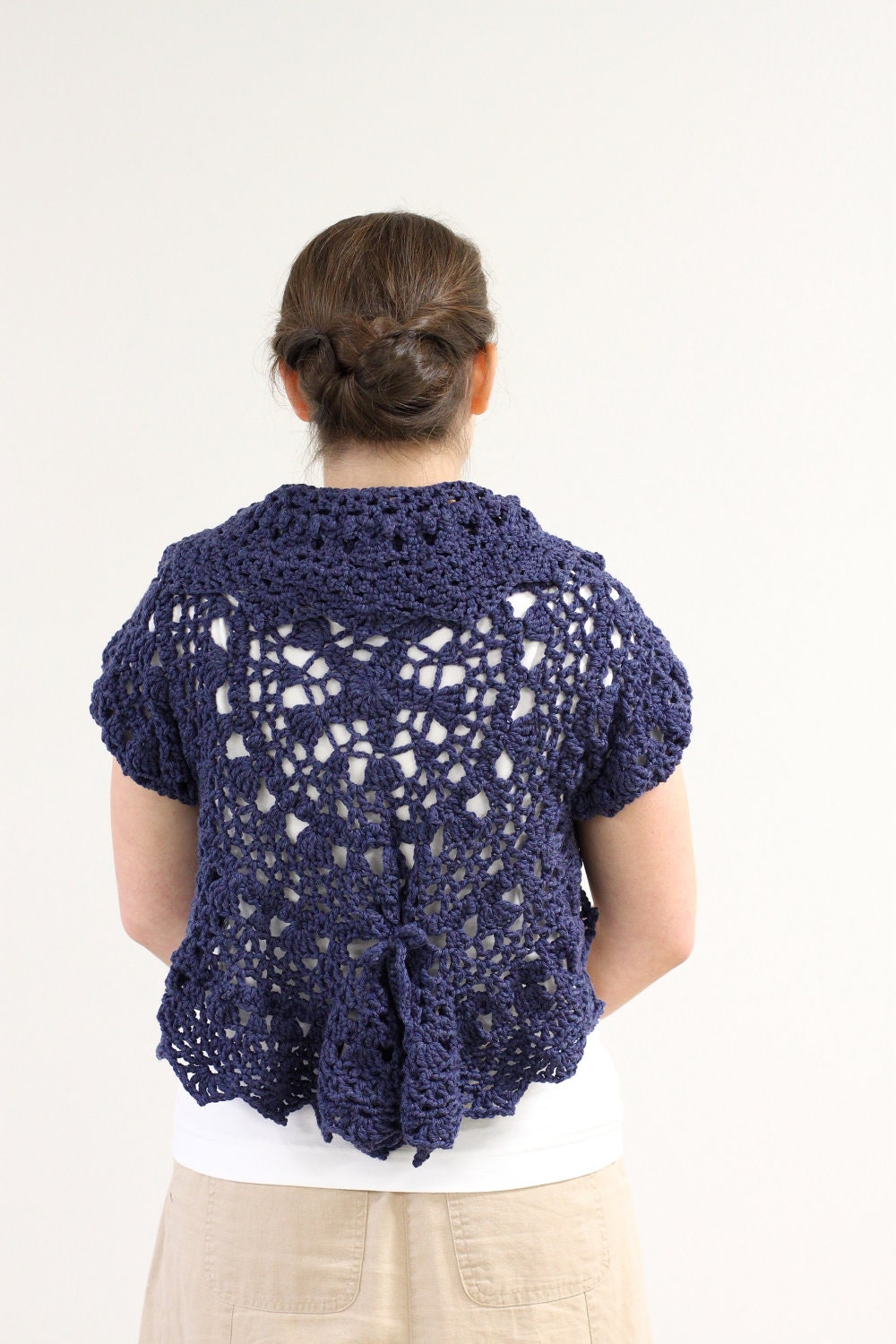 Pattern PDF for Crochet Circle Shrug, Shawl Collar, Layering Bolero ...