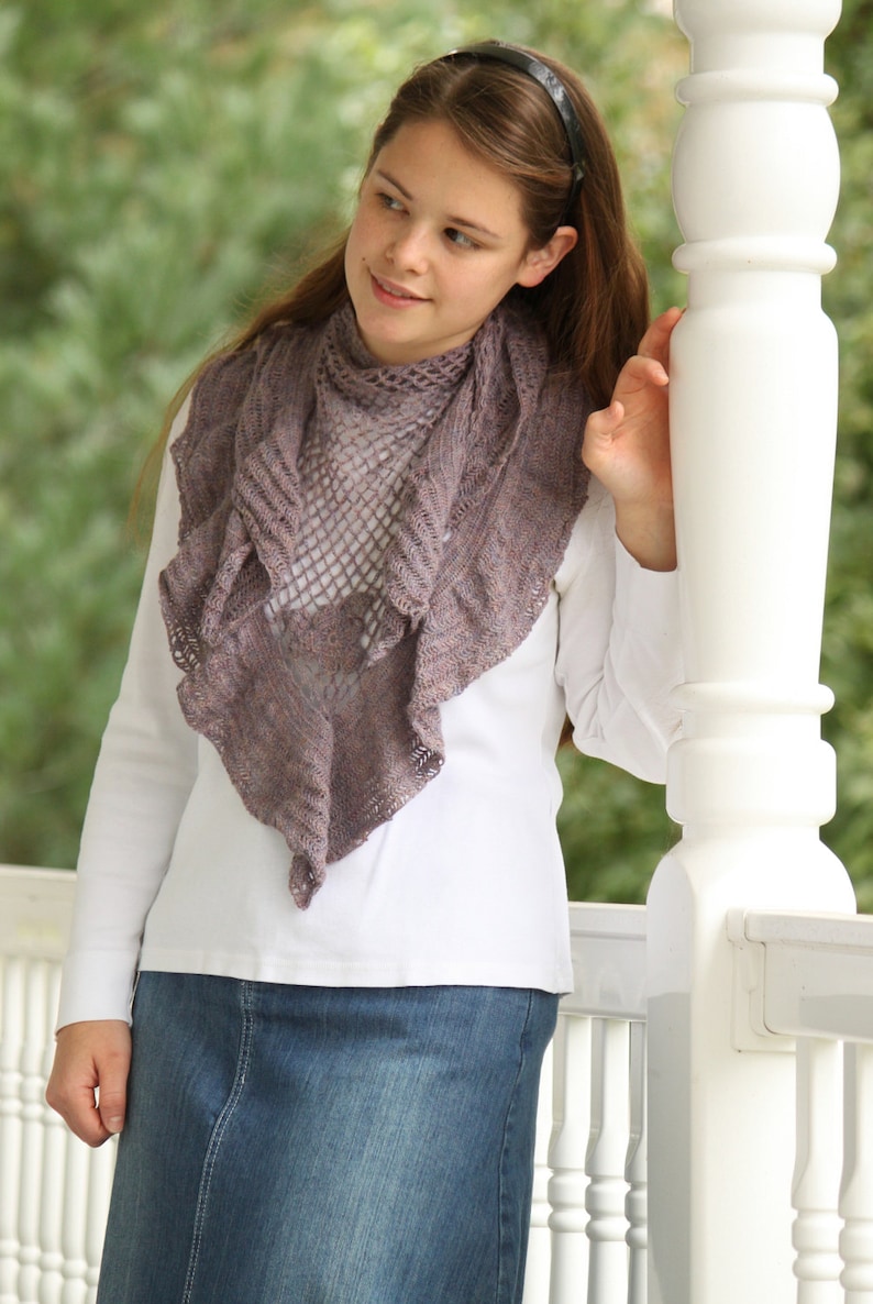 Pattern PDF for Ruffled Mesh Lace Shawl, Shawlette, Collar, Sarong ...