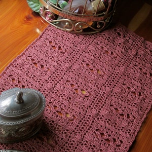 Pattern PDF for Crochet Diamond Dresser Scarf, Table Runner, Thread ...