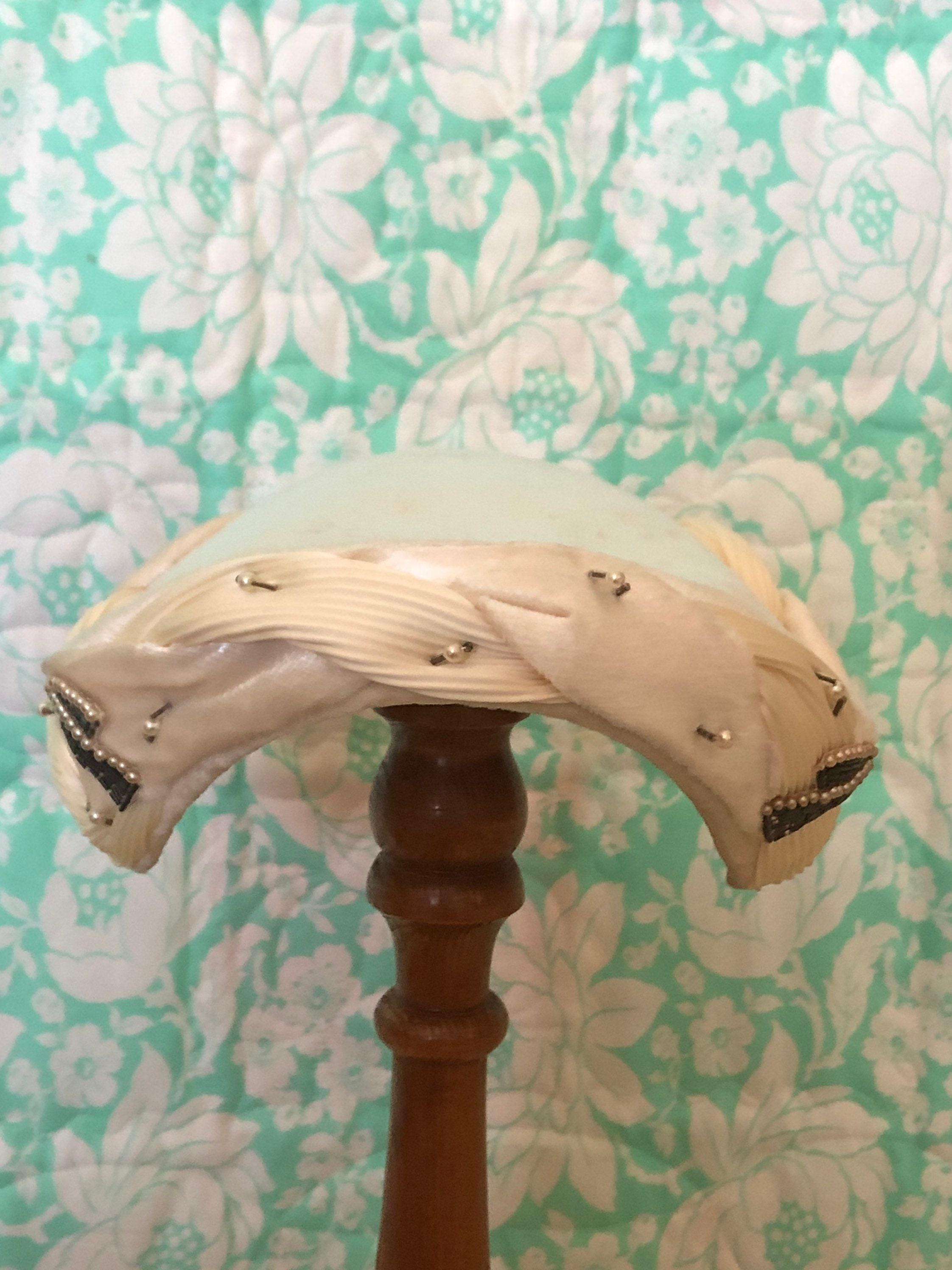 Lovely 1950s White or off White Velvet Hat Formal Hat With - Etsy