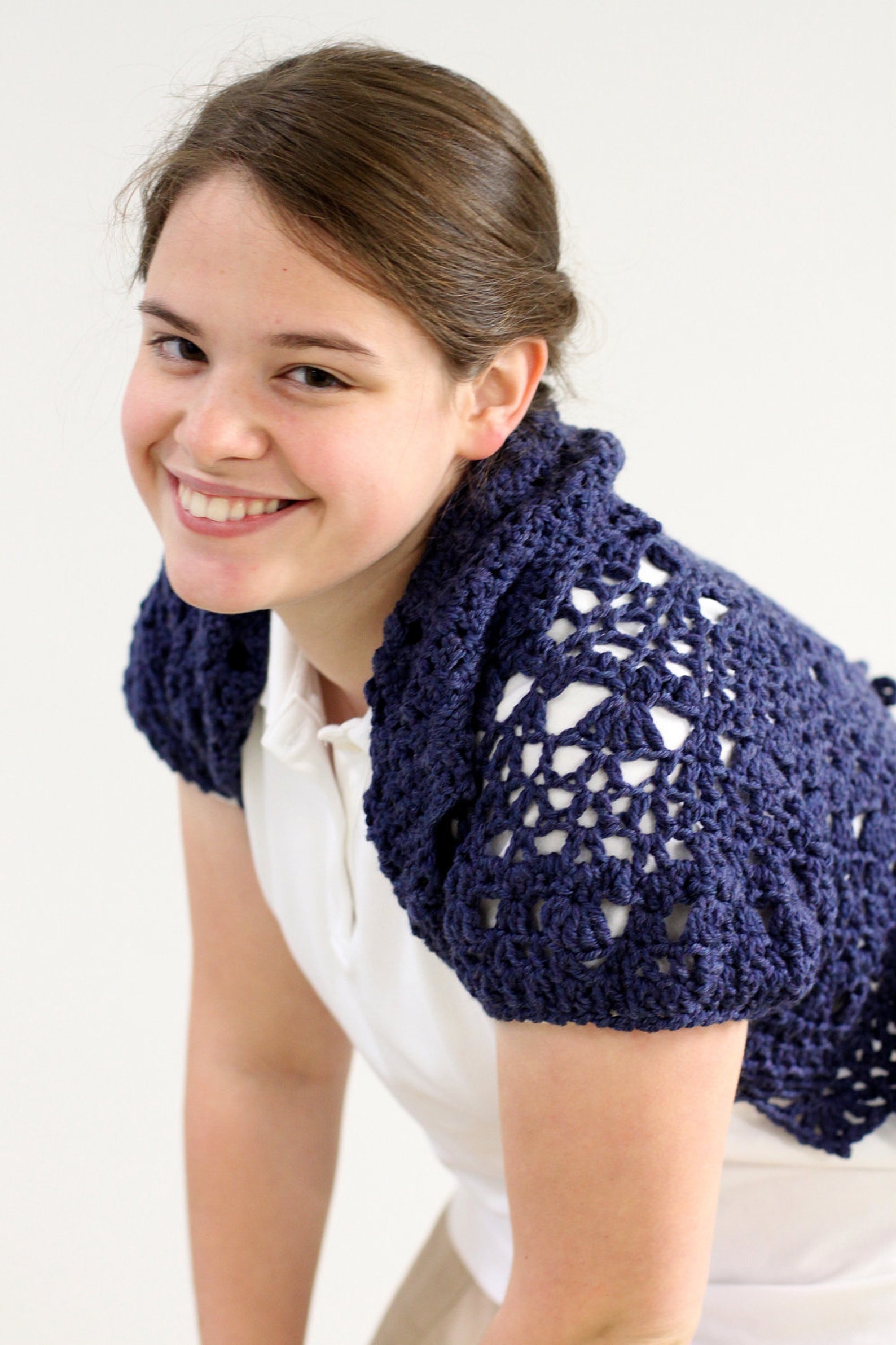 Pattern PDF for Crochet Circle Shrug, Shawl Collar, Layering Bolero ...