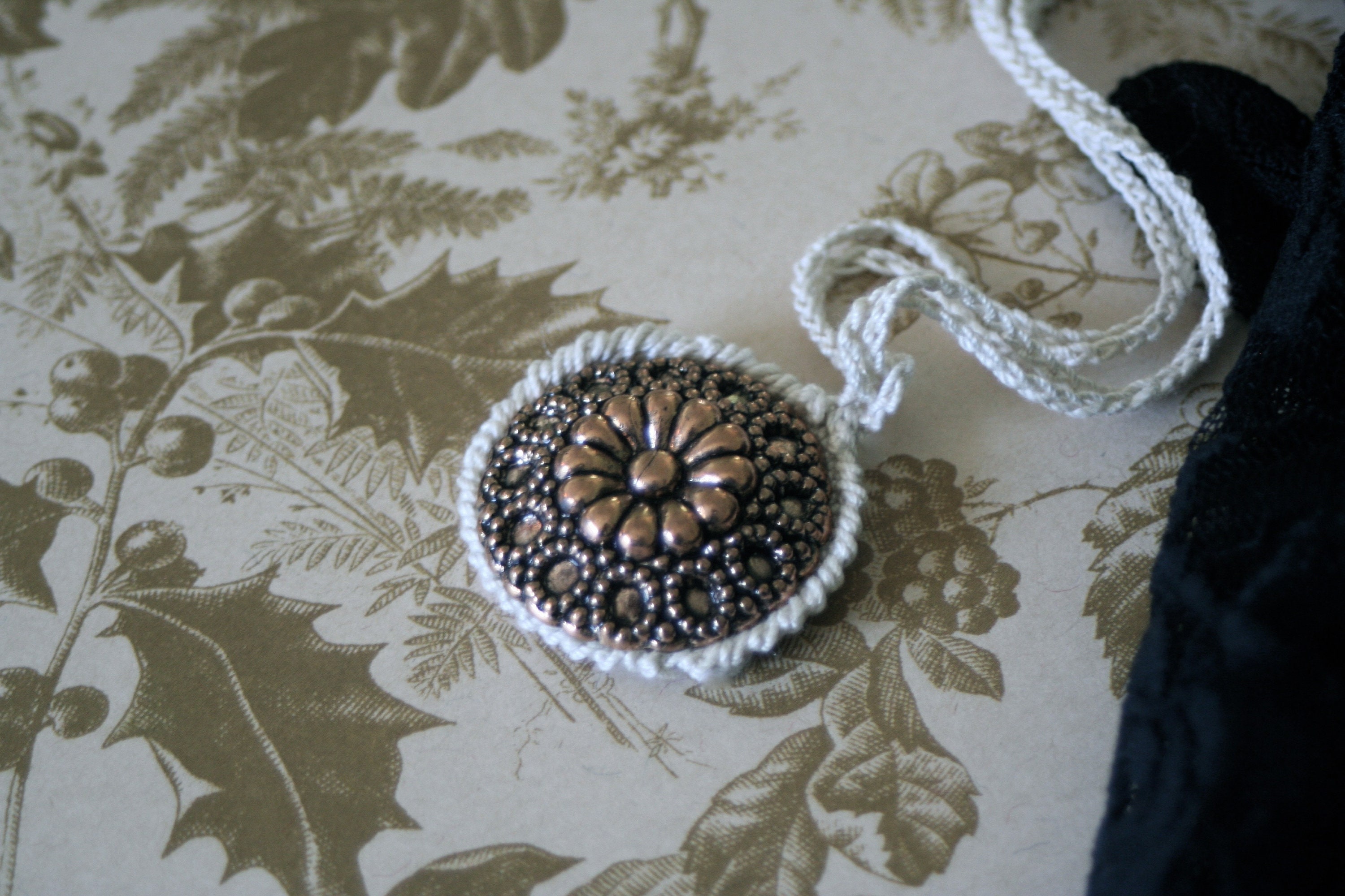 PATTERN PDF for Vintage Style Crochet Button Necklace You - Etsy
