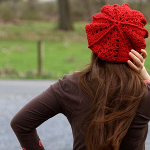 Pattern PDF for Crochet Tam, Beret, Slouchy Hat, Intermediate Skill - Etsy