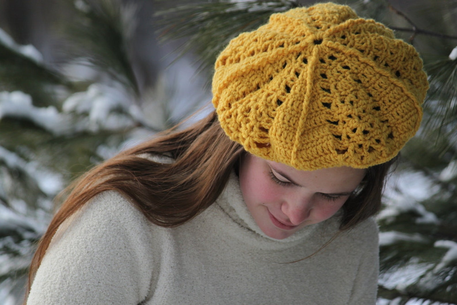 Pattern PDF for Crochet Tam, Beret, Slouchy Hat, Intermediate Skill - Etsy