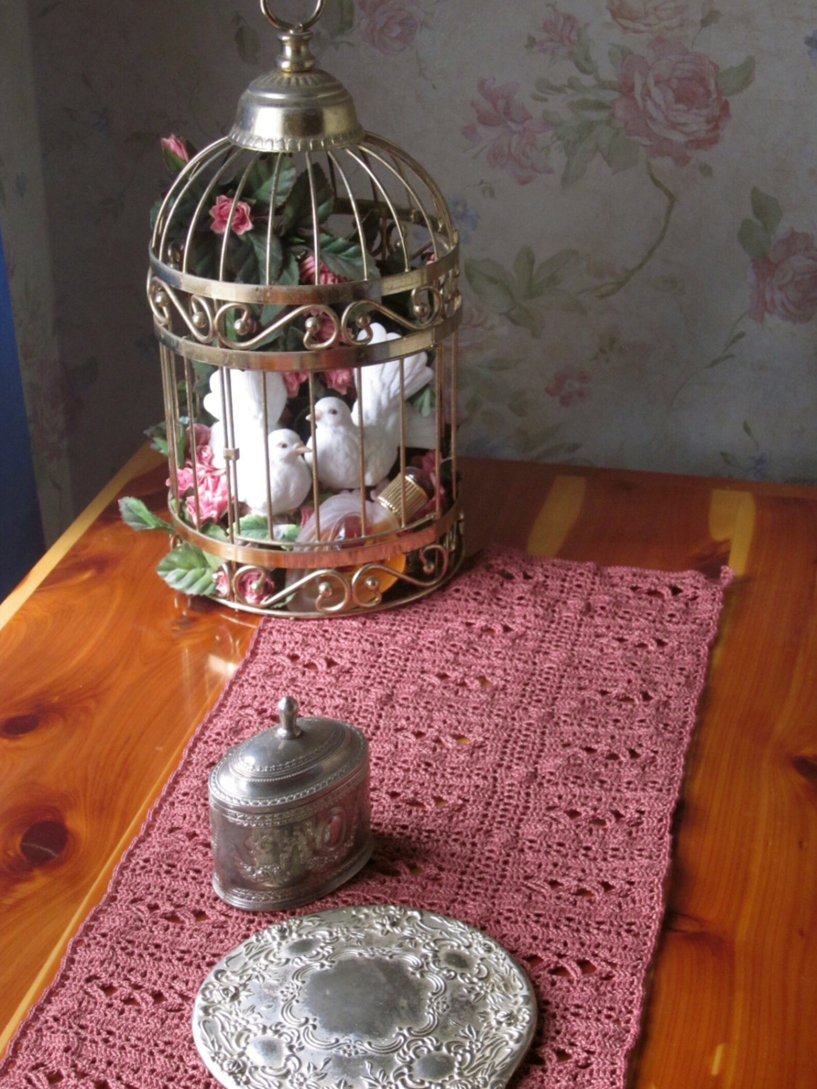 Pattern PDF for Crochet Diamond Dresser Scarf, Table Runner, Thread ...