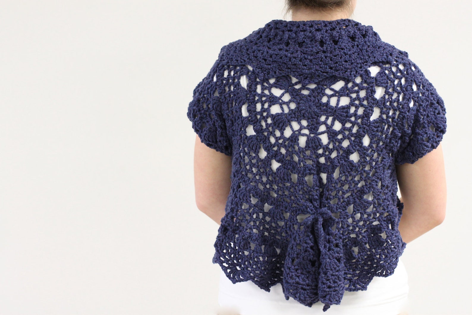 Pattern PDF for Crochet Circle Shrug, Shawl Collar, Layering Bolero ...