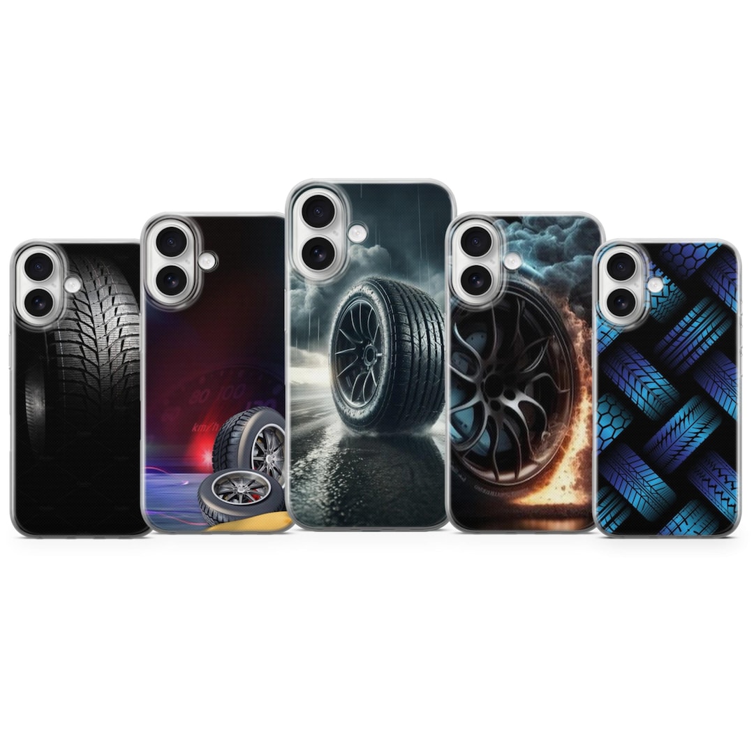 Car Tires Phone Disk Tread Cover for iPhone 17 16 15 14 13 12 Pro Max ...