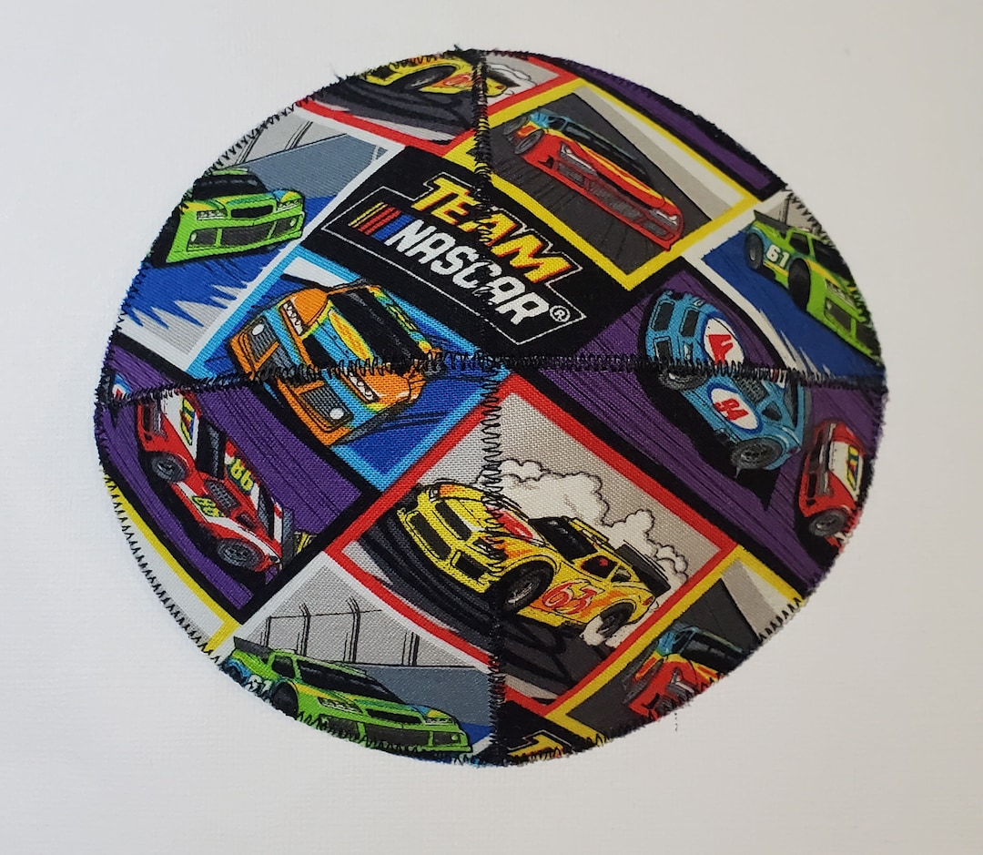 Race Car Saucer Kippah Yarmulke NASCAR Cotton Colorful - Etsy