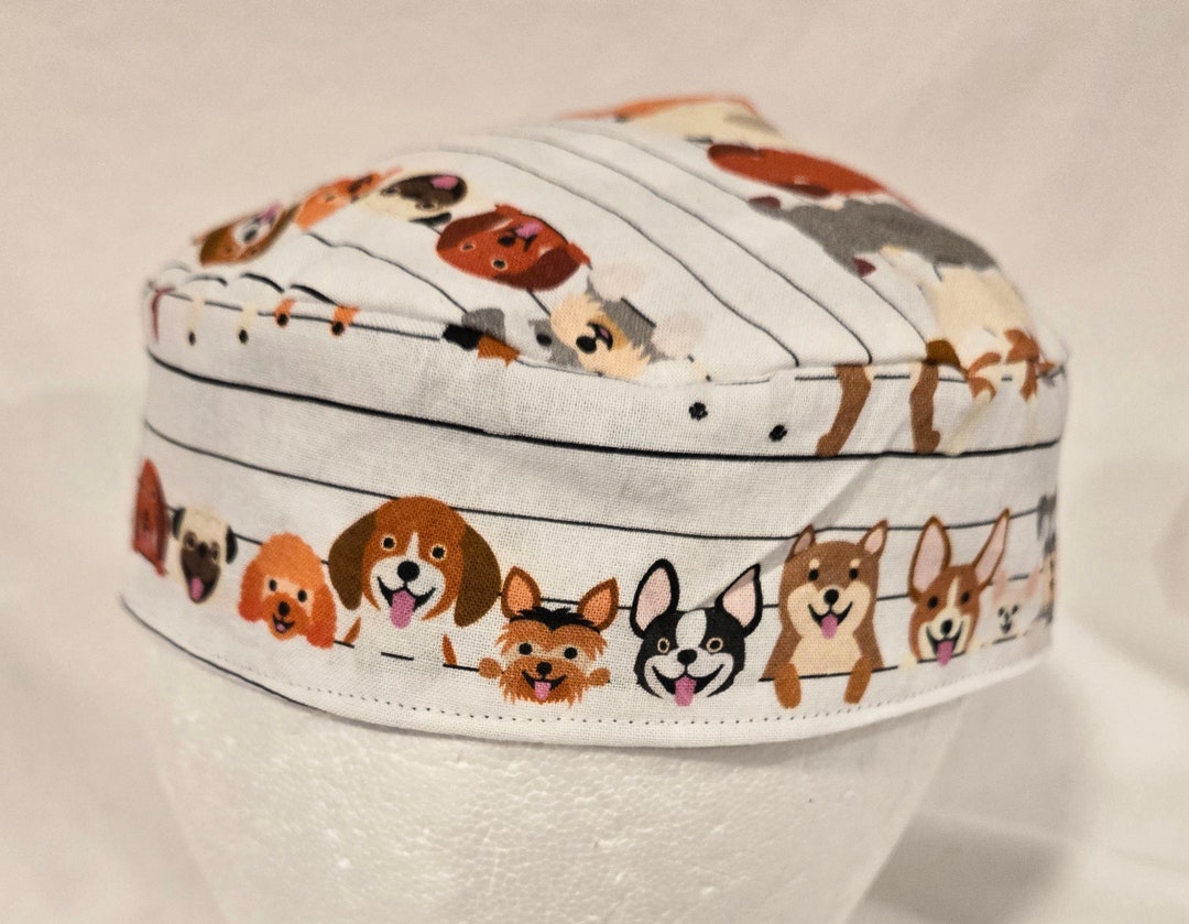 Dog Line up Kippah Yarmulke Reversible Washable Cotton Funny Faces - Etsy