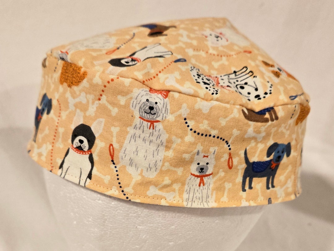 Colorful Dogs and Dog Bones Kippah Yarmulke Reversible Washable Cotton ...