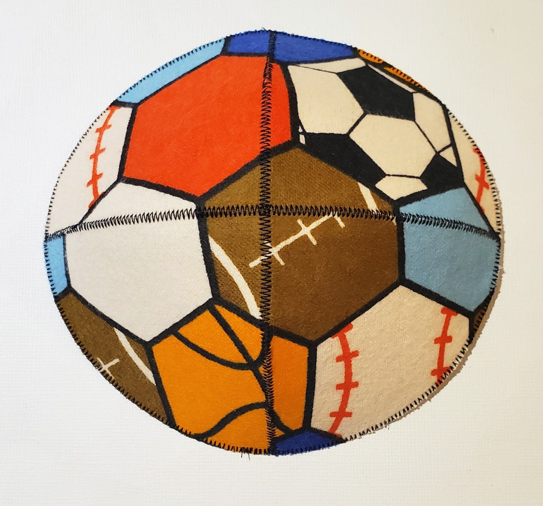 Sports Ball Hexagons Saucer Kippah Yarmulke Soccer Football Baseball ...