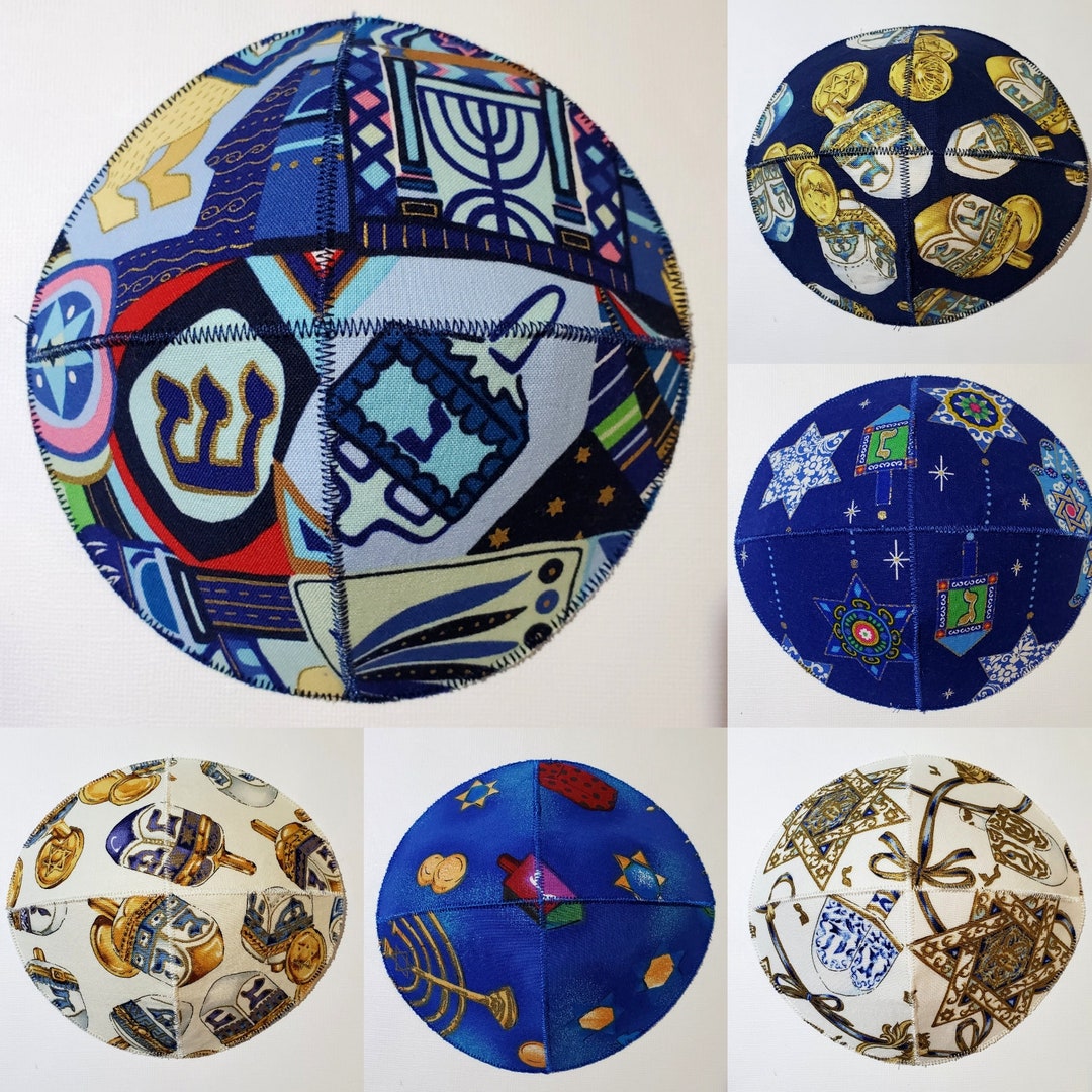 Hanukkah Kippah Yarmulke Saucer Style Chanukah Driedel - Etsy