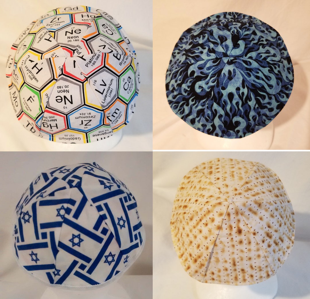Custom Fabric Kippah: 6-panel Cotton Yarmulke, Adult & Kids - Etsy