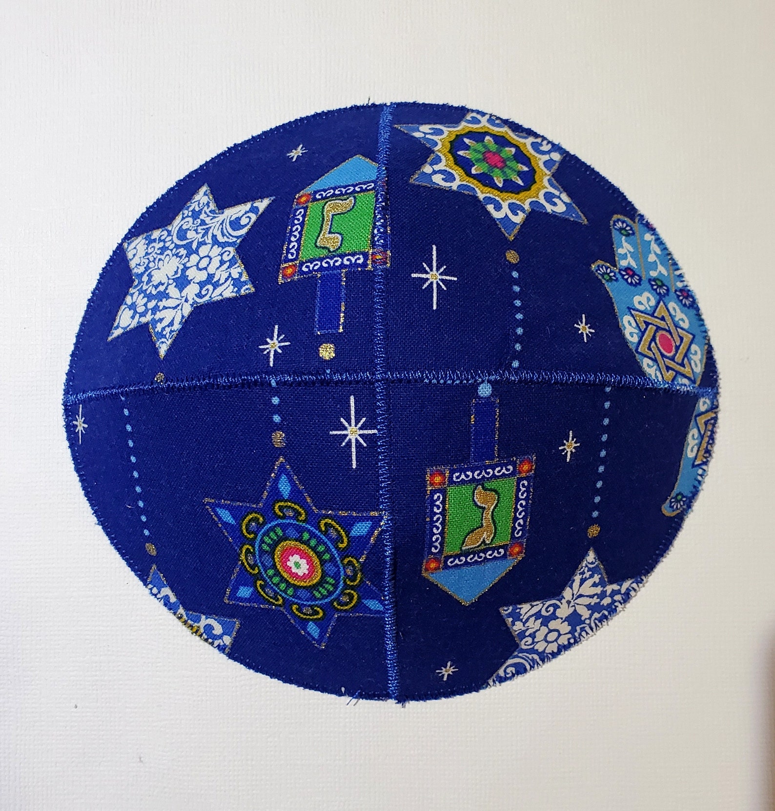 Hanukkah Kippah Yarmulke Saucer Style Chanukah Driedel | Etsy