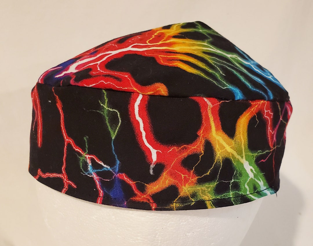 Rainbow Lightning Storm Original Style Kippah Yarmulke Washable ...