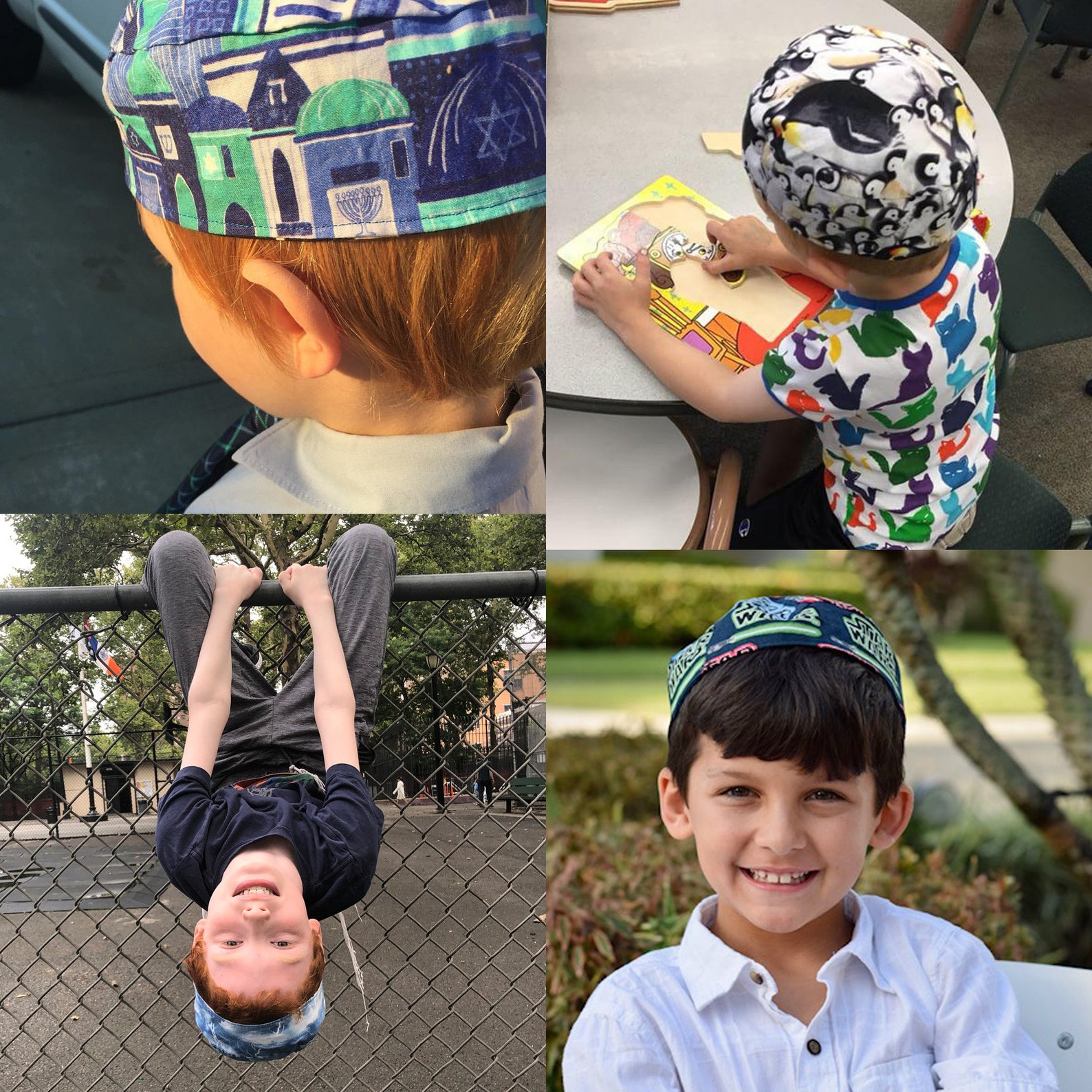 Rainbow Galaxy Kippah Yarmulke Original Style Washable Reversible ...