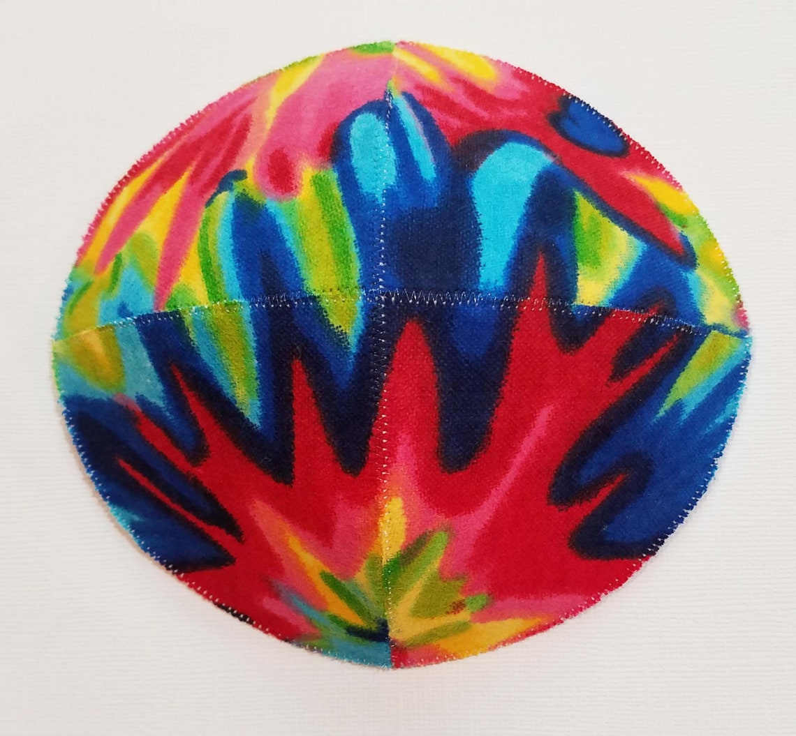 Tie Dye Print Kippah Yarmulke Saucer Style Rainbow Colorful - Etsy