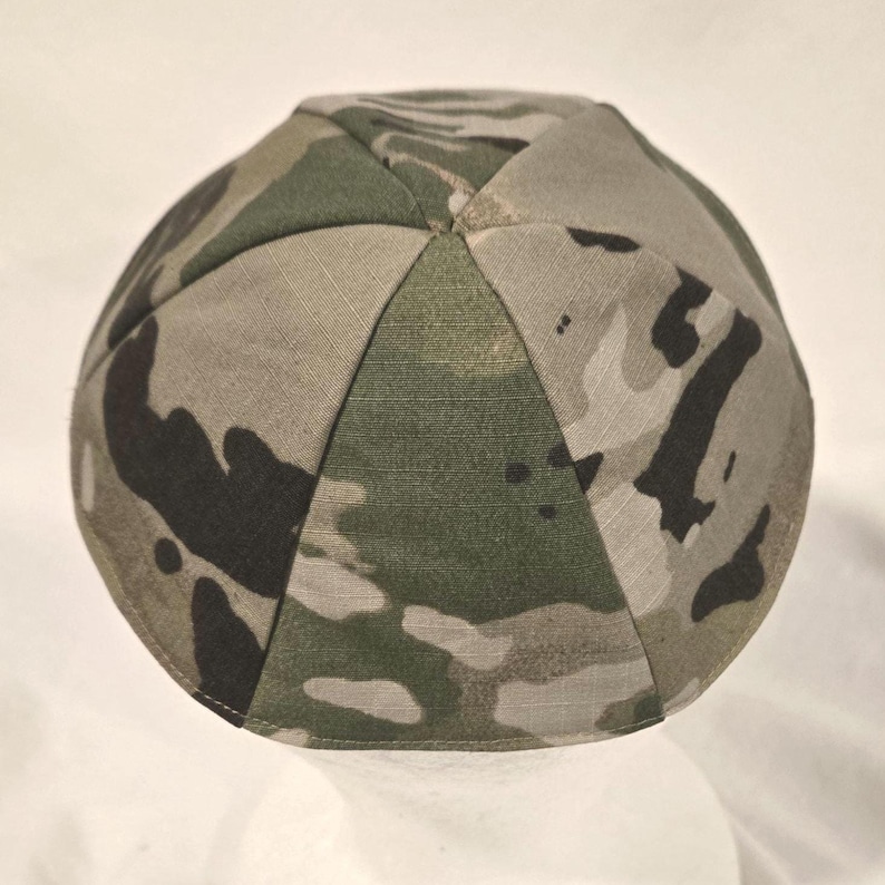 Military Camouflage Kippah: 6-panel Uniform Fabric Yarmulke - Etsy