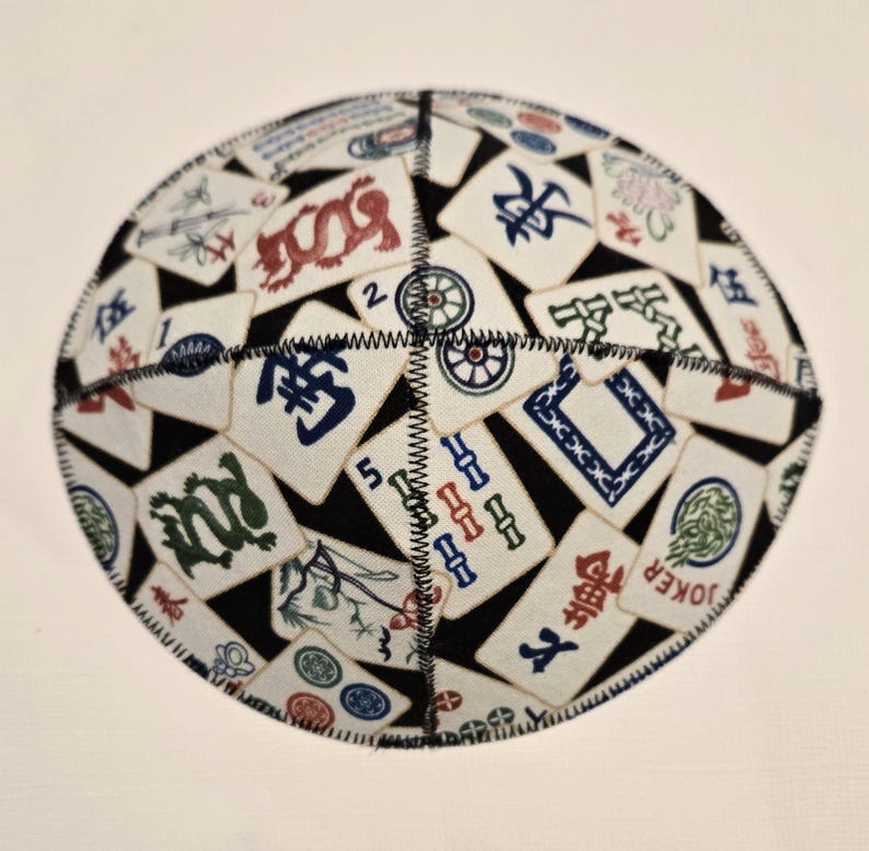 Mah Jong Kippah Yarmulke Saucer Style - Etsy