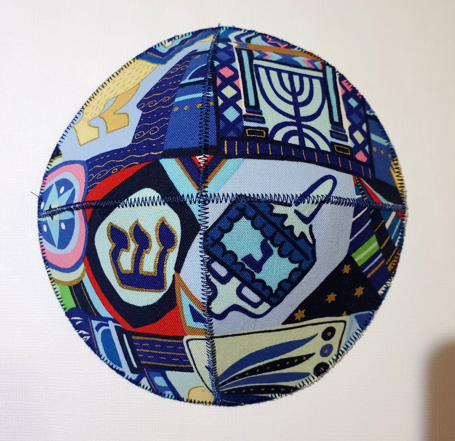 Hanukkah Kippah Yarmulke Saucer Style Chanukah Driedel, Presents, Gelt ...
