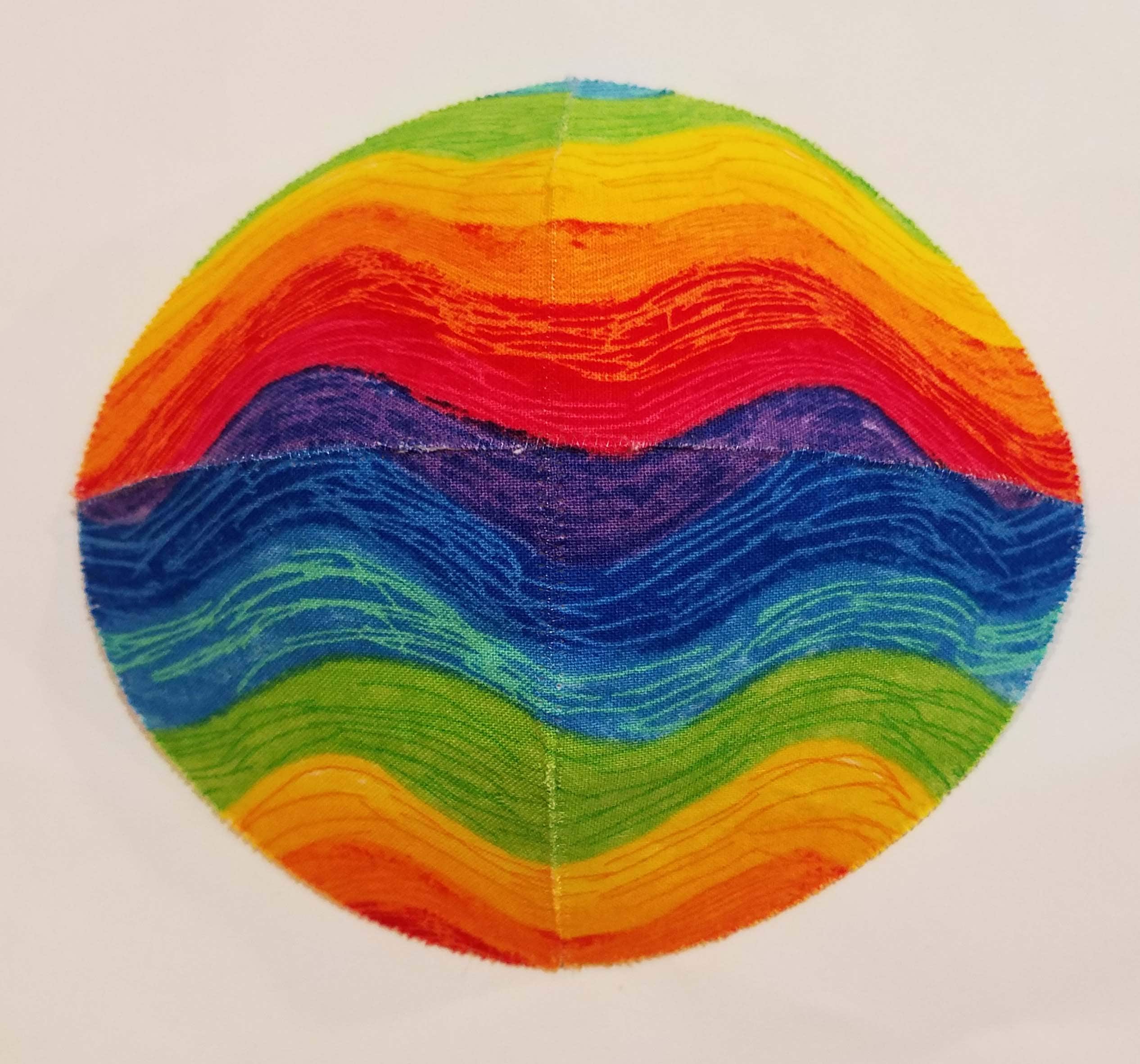 Wavy Rainbow Kippah Yarmulke Saucer Style Colorful Pride - Etsy